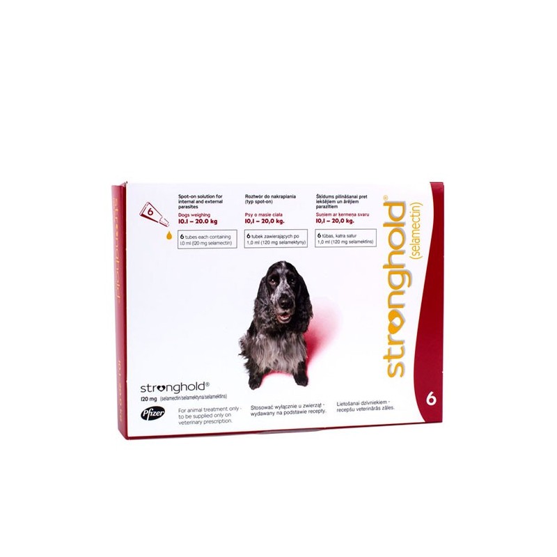 Buy Stronghold for Fleas online - Medium Dog - 120mg x 6 Stronghold