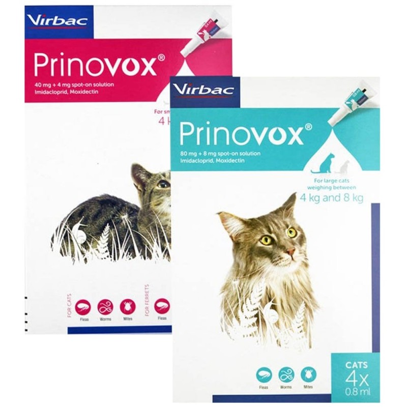 Prinovox for Small Cats and Ferrets - 4 Prinovox Pipettes