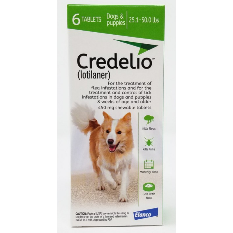 450mg Credelio for Dogs - Credelio Flea Tick Tablets for Dogs - Pack 6